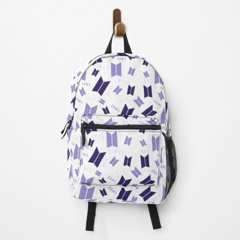BTS Purple Logos Fanart Backpack - KPOP PAKISTAN SHOP