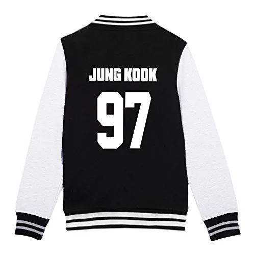 BTS Love Yourself Member Number Varsity Jacket [BLACK] - KPOP PAKISTAN SHOP