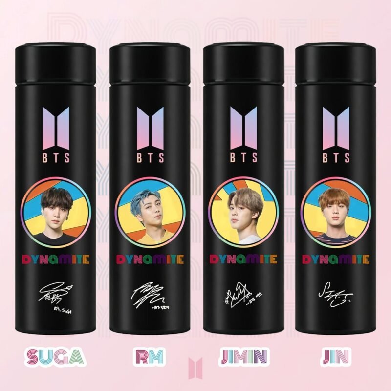 BTS "DYNAMITE" Signature Temperature LED Water Bottle - KPOP PAKISTAN SHOP