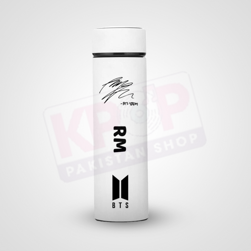 BTS Member Name & Signature White Temperature LED Water Bottle - KPOP ...