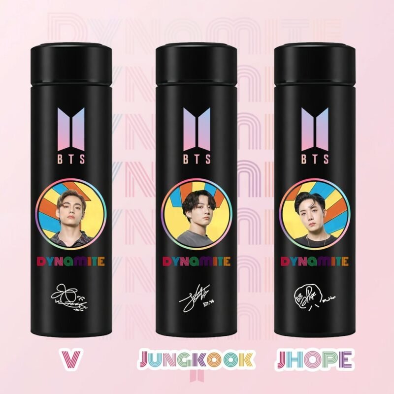 BTS "DYNAMITE" Signature Temperature LED Water Bottle - KPOP PAKISTAN SHOP