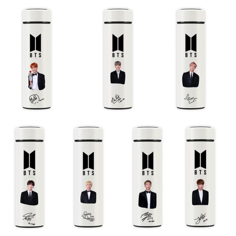 BTS Signature Temperature LED Water Bottle - KPOP PAKISTAN SHOP
