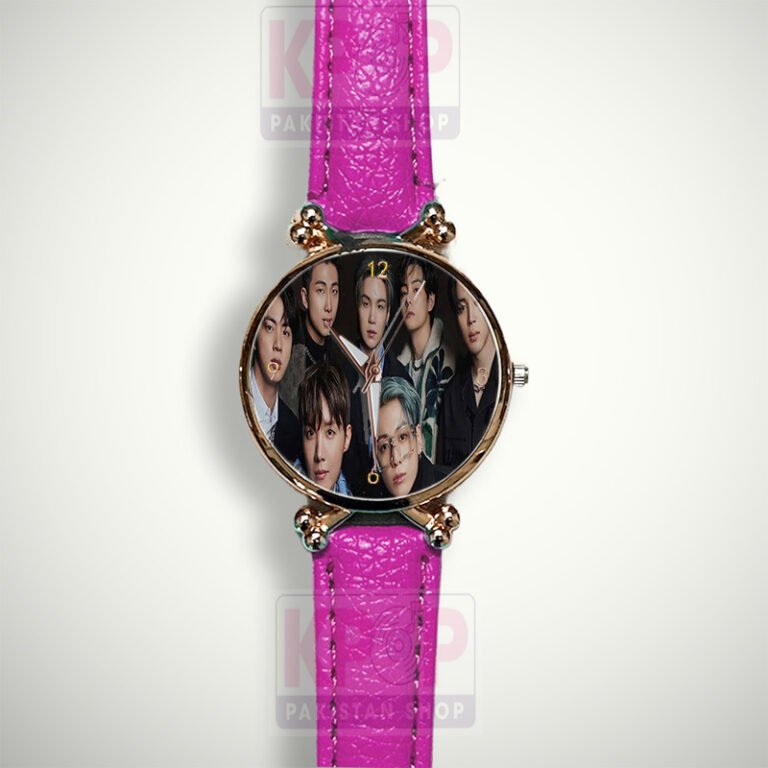 BTS GQ Magazine Photo Leather Watch - KPOP PAKISTAN SHOP